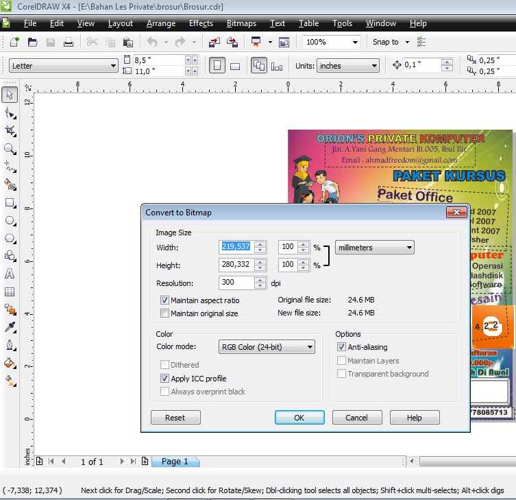 TUTORIAL ILMU KOMPUTER: Cara Menge-Save Hasil Editan di CorelDraw