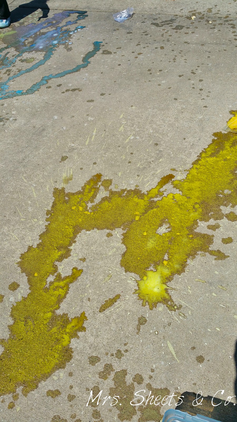 Mrs. Sheets & Co.: DIY Exploding Sidewalk Chalk