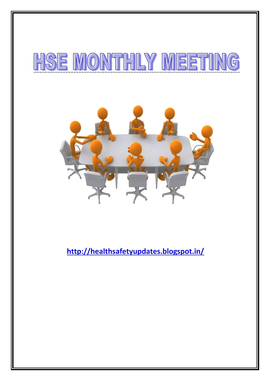 HSE Monthly Meeting Sample Format
