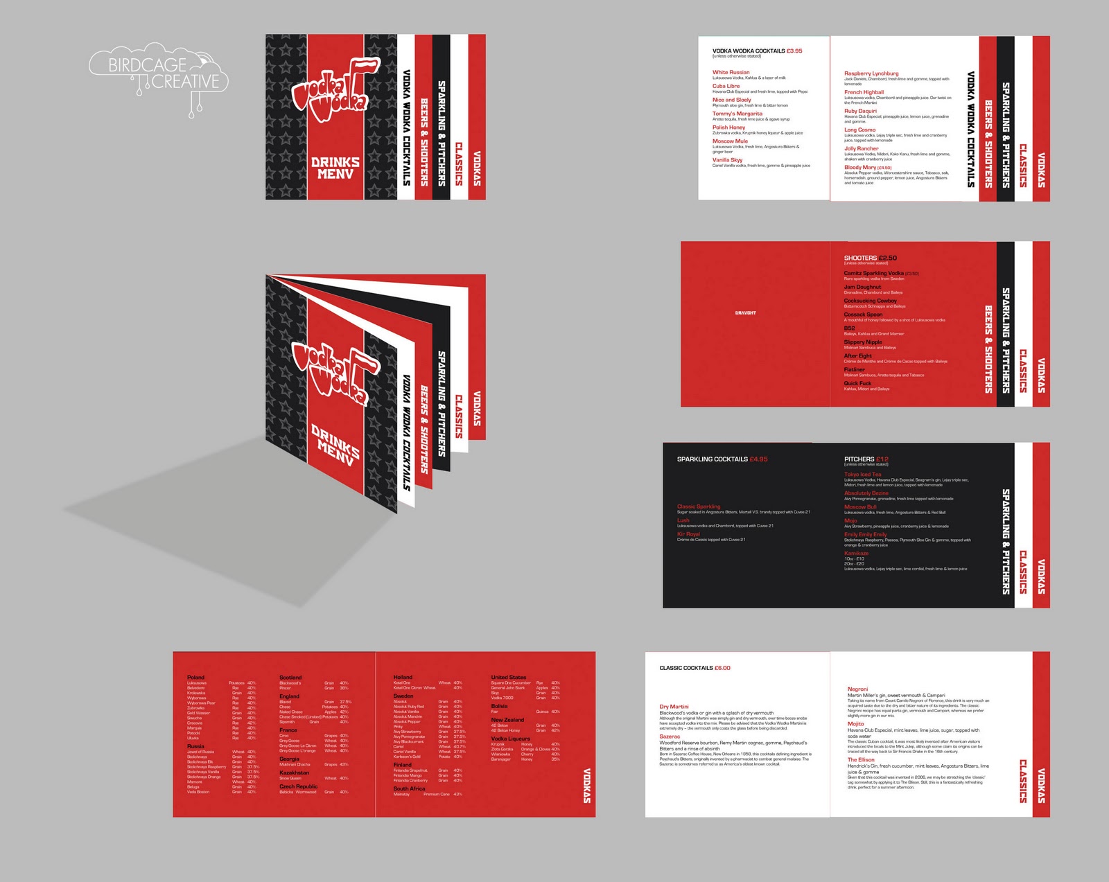 Birdcage Creative: Week 1 - Menu Design