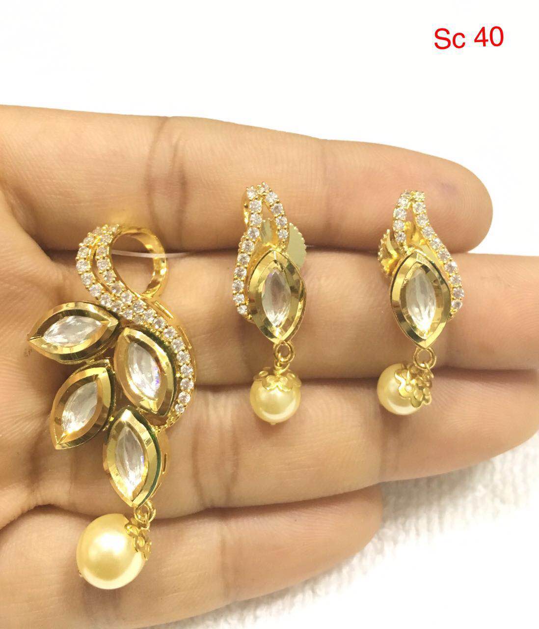 Pick Any Locket with Earrings 1100 Rupees - Jewellery Designs