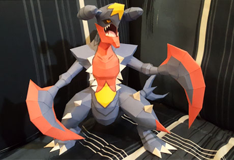 Pokemon : Mega Garchomp Papercraft | Paperized Crafts