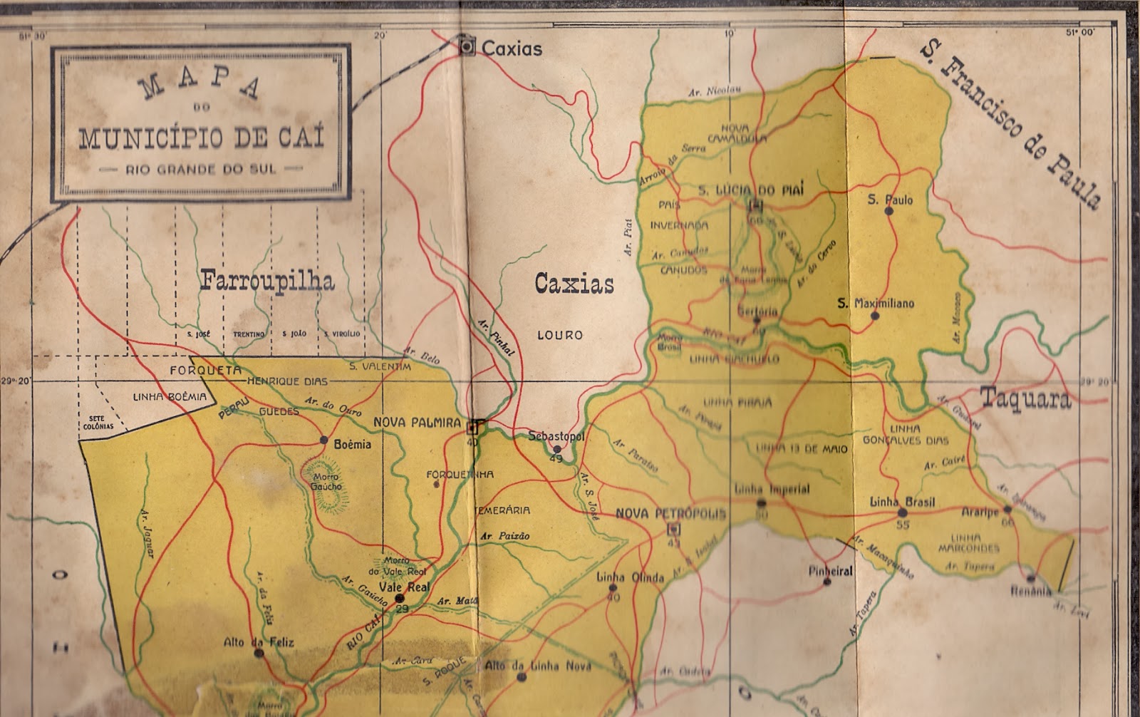 HISTÓRIAS DO VALE DO CAÍ: 2746 - A divisa entre Montenegro e Caí