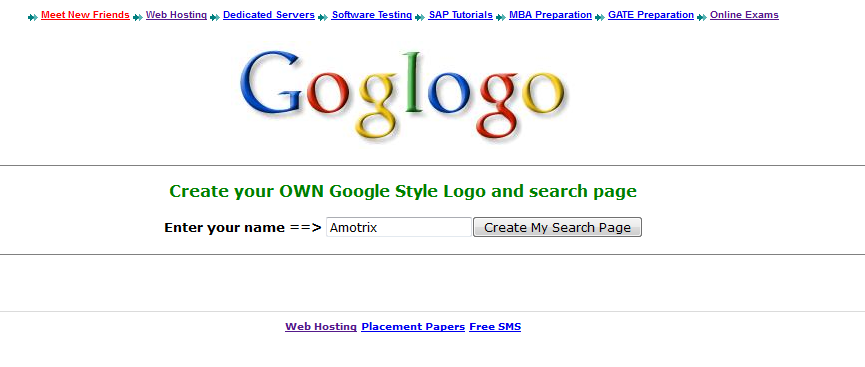 Gerador - Goglogo coloque o seu nome no lugar do Google