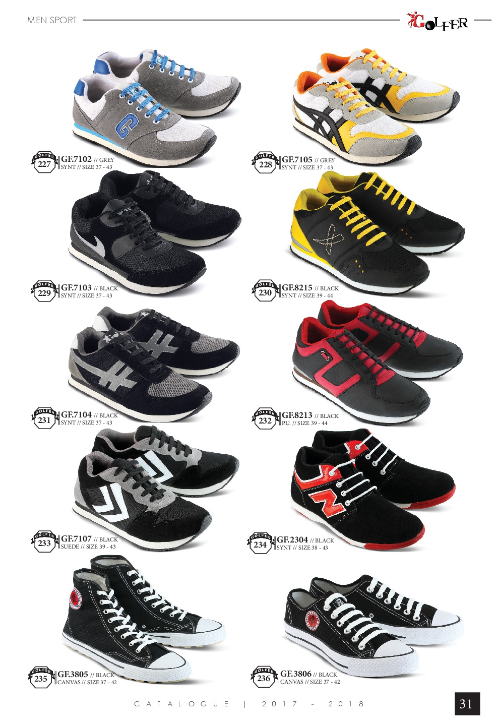 Sepatu dan Sandal Golfer Katalog Terbaru 2018