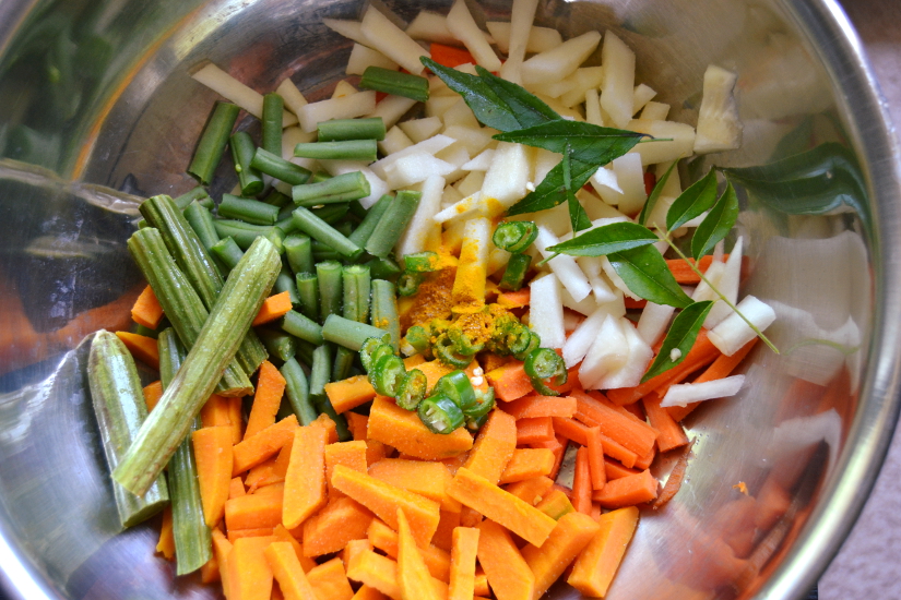 Kerala Style Avial..Mixed vegetables with coconut. | Forks N Knives
