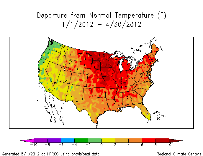 Temperature outlook for May - WEATHER / CLIMATE - PalmTalk