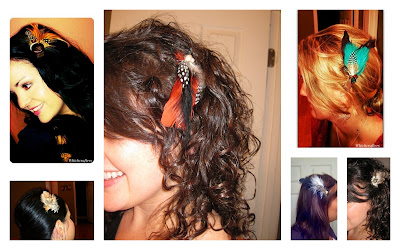 Downtime. Upcycle.: Whichcrafters: Feather Hair Pieces