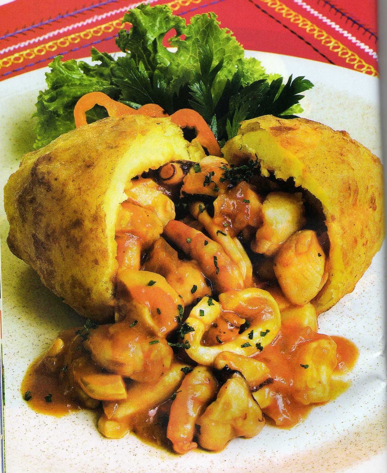 cocinar rico: PAPA RELLENA DE MARISCOS