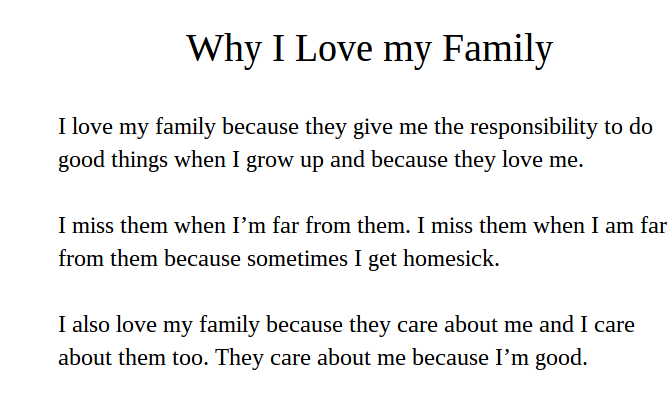 Azuredream @ Tamaki Primary School: Why I love my family