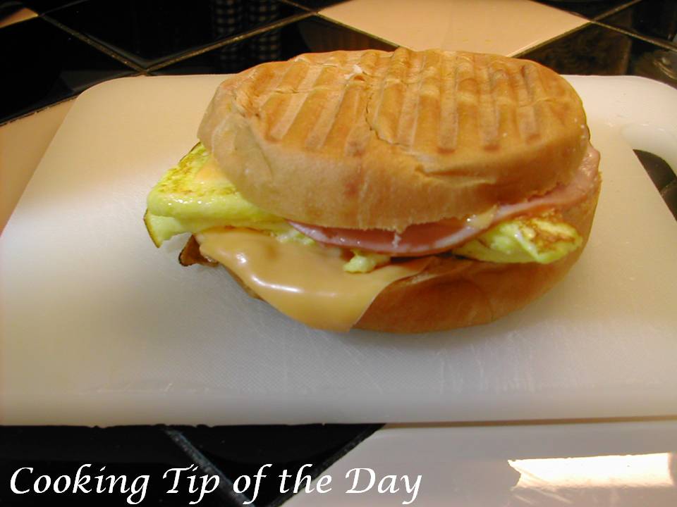 Cooking Tip of the Day: Recipe: Ham and Cheese Breakfast Panini
