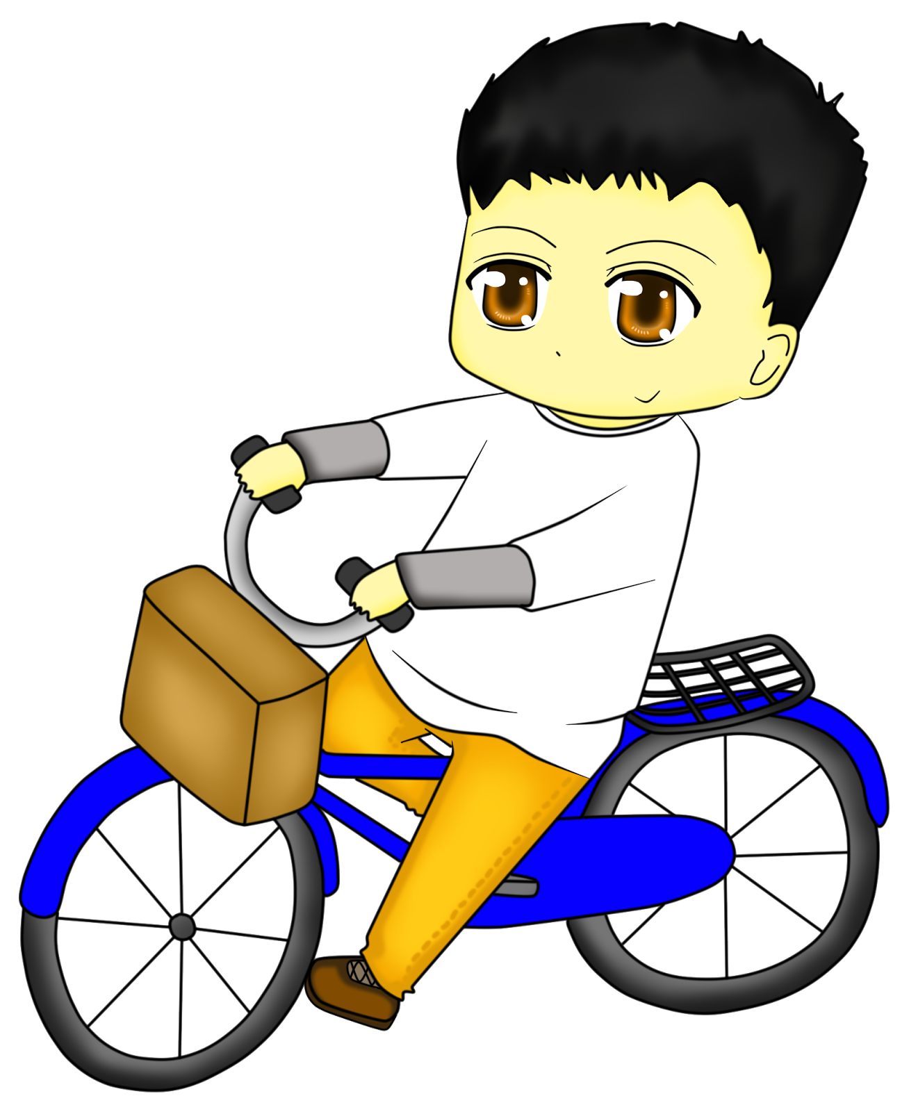 Diya Hanun: Chibi doodle boy naik basikal