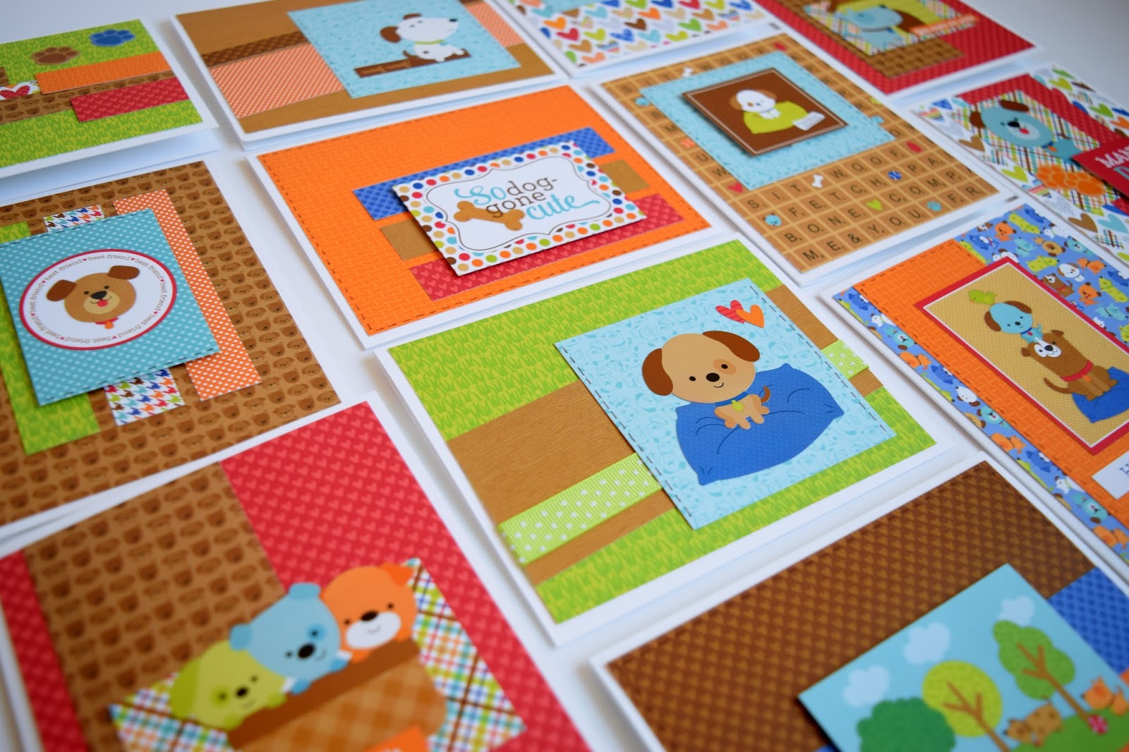 Jess Crafts: 21 Cards with Doodlebug 6x6 Paper Pad Puppy Love