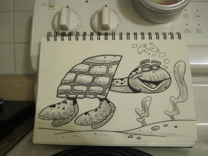 Harptoons: Turtles drawn with the number 10