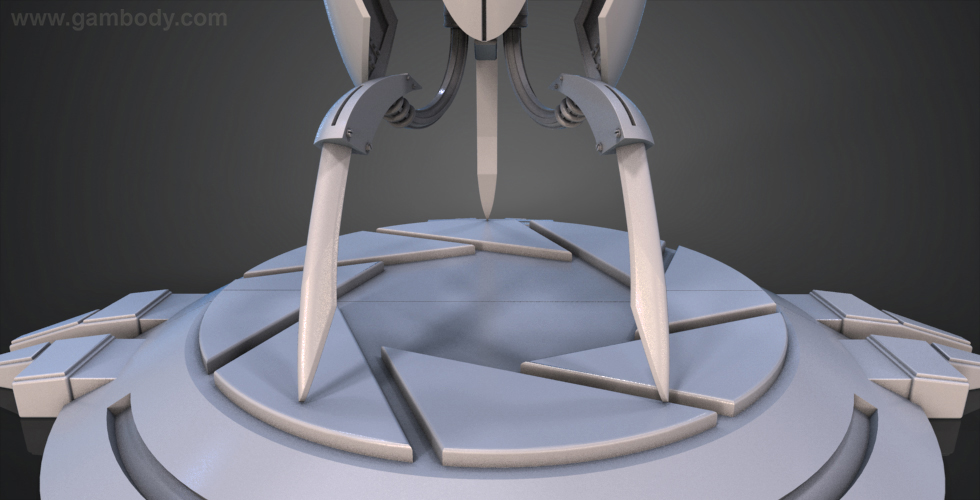 Portal 2 Sentry Turret 3D Model | Assembly | Nixon's 3D Models