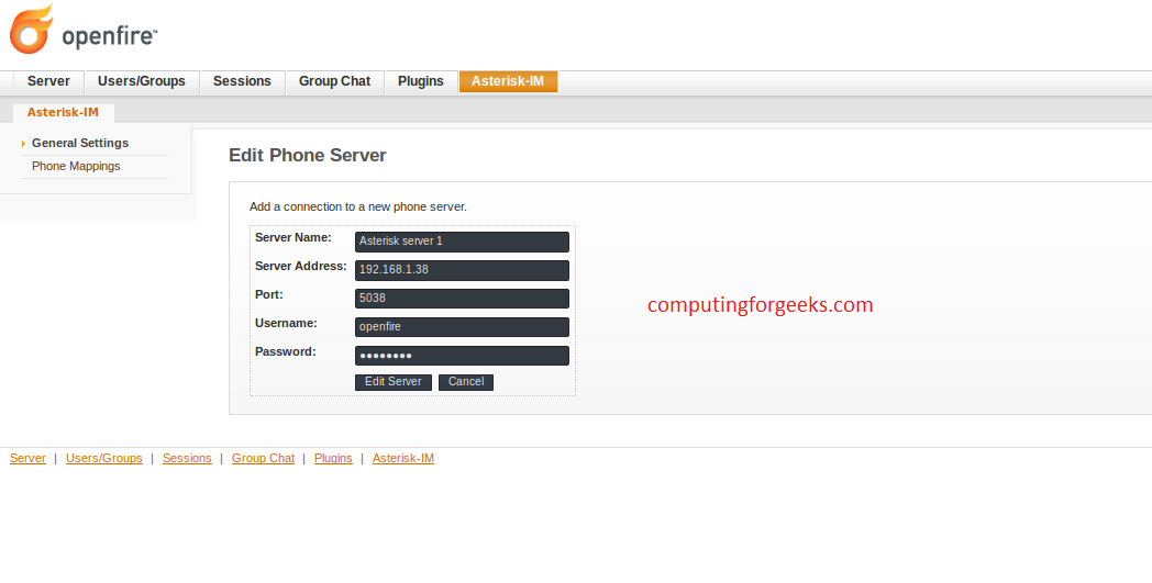 Integrate Openfire XMPP Chat Server with Asterisk PBX | ComputingForGeeks