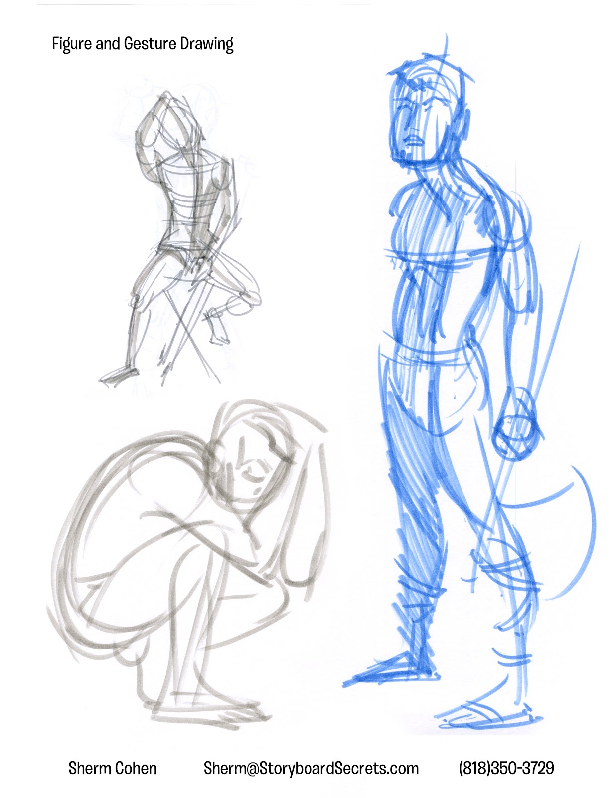 Sherm Cohen Storyboard Artist: Figure Drawing