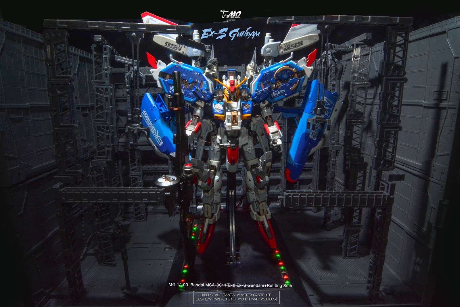 GUNDAM GUY: MG 1/100 Ex-S Gundam 'Refit Suit' - Customized Build w/ LEDs