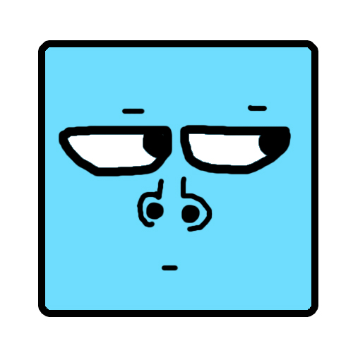 Cartoon party: Square face