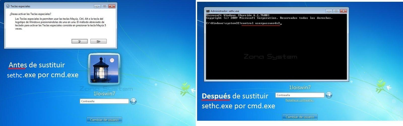 Restablecer la password de cualquier tipo de cuenta de usuario local de ...