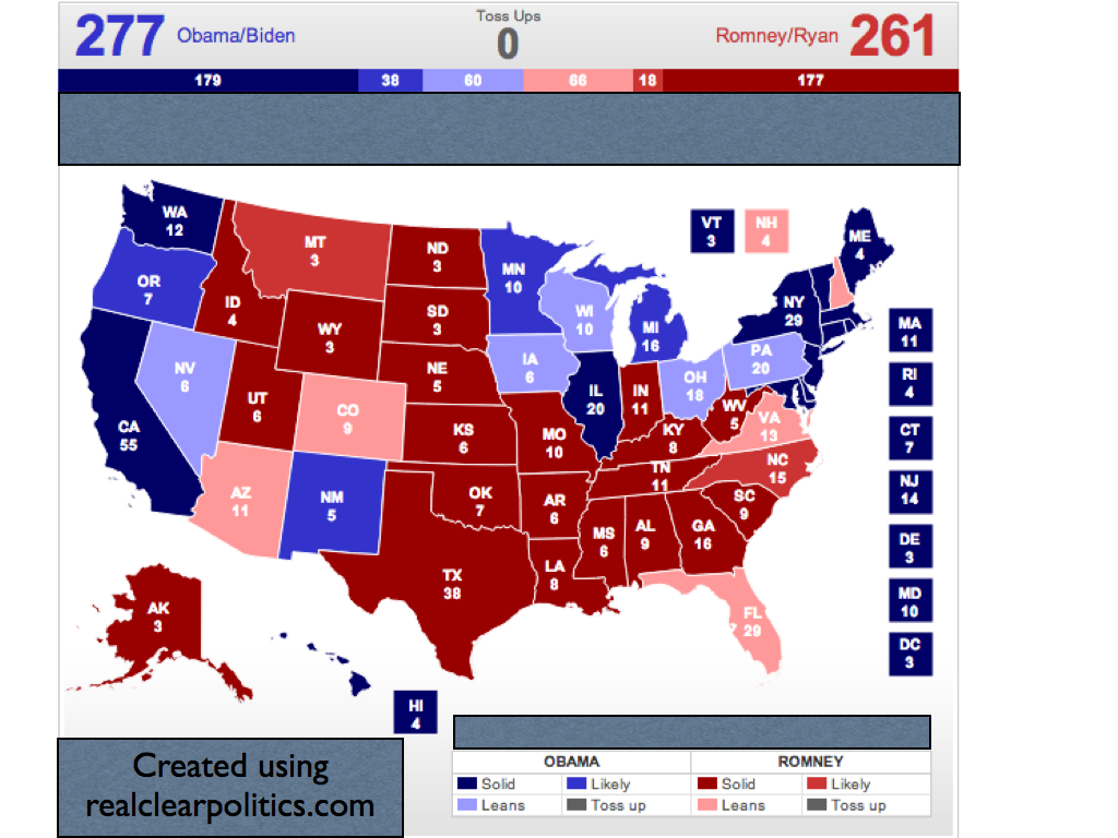 Electoral Vote Predictor: The Big 2012 Electoral Map - Why It's Really ...