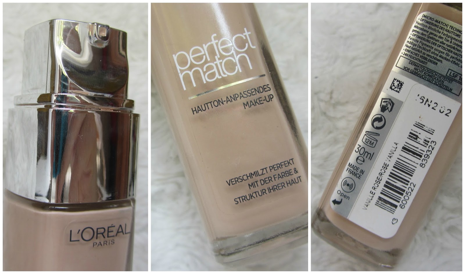 MissZickZack: [REVIEW] L'Oreal perfect match Make-Up - vanille rose