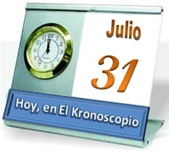 Efemérides: 31 de julio