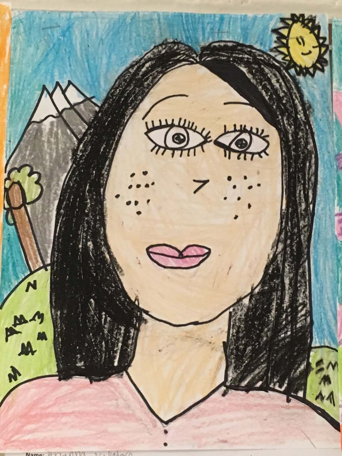 Lines, Dots, and Doodles: Beginning of the Year Self Portraits