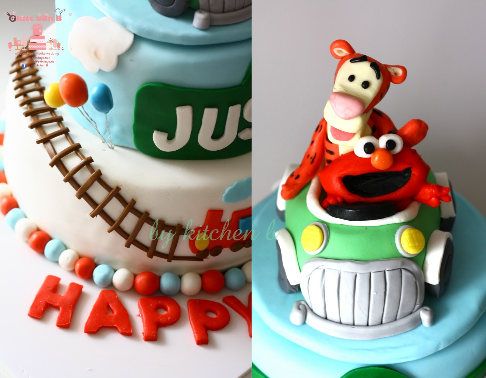 kitchen b: Sesame theme Elmo x Tigger ~justin bday