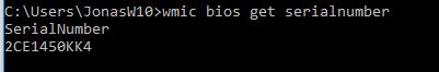 Tutoriales IT: Wmic bios get serialnumber