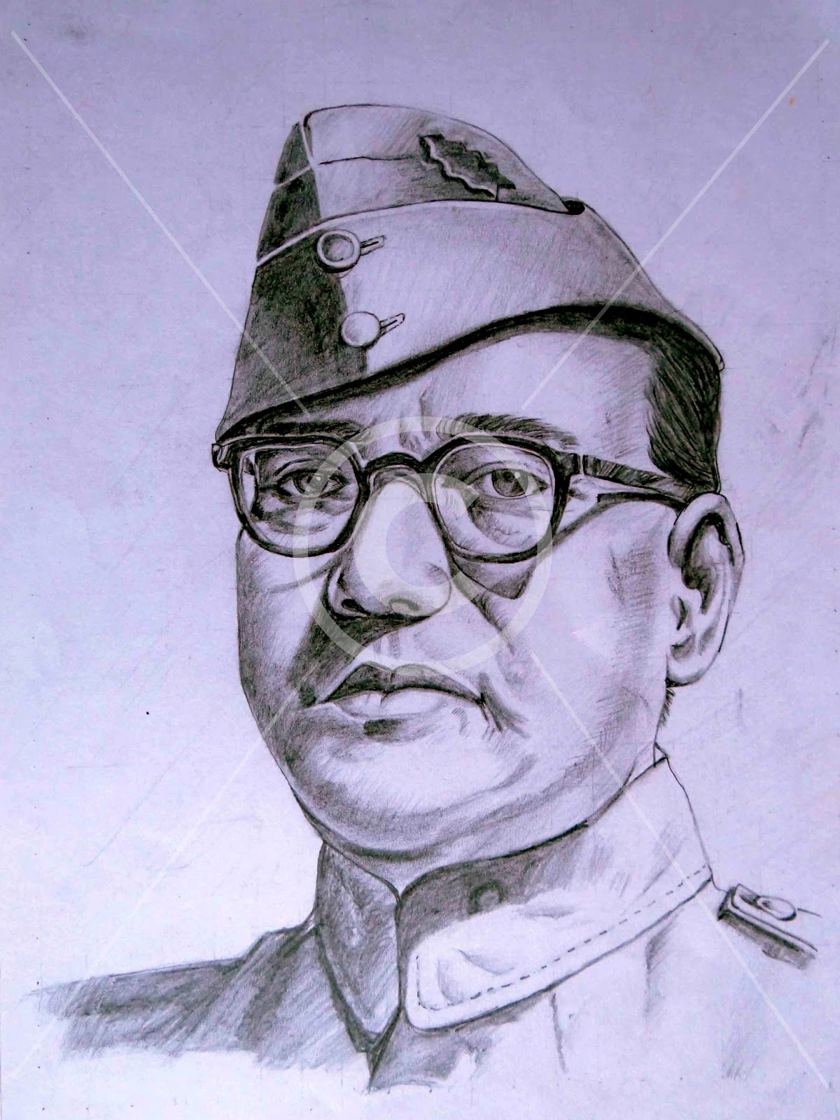 Subhash Chandra Bose Pencil Drawing - A Masterpiece of Art and Patriotism