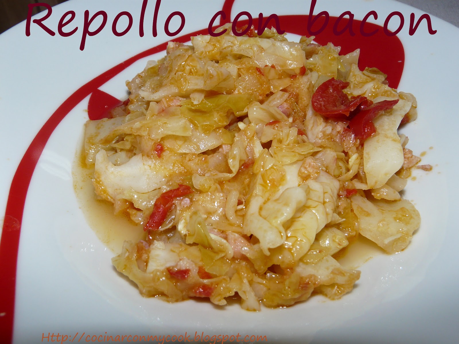 Cocinar con MyCook: REPOLLO CON BACON