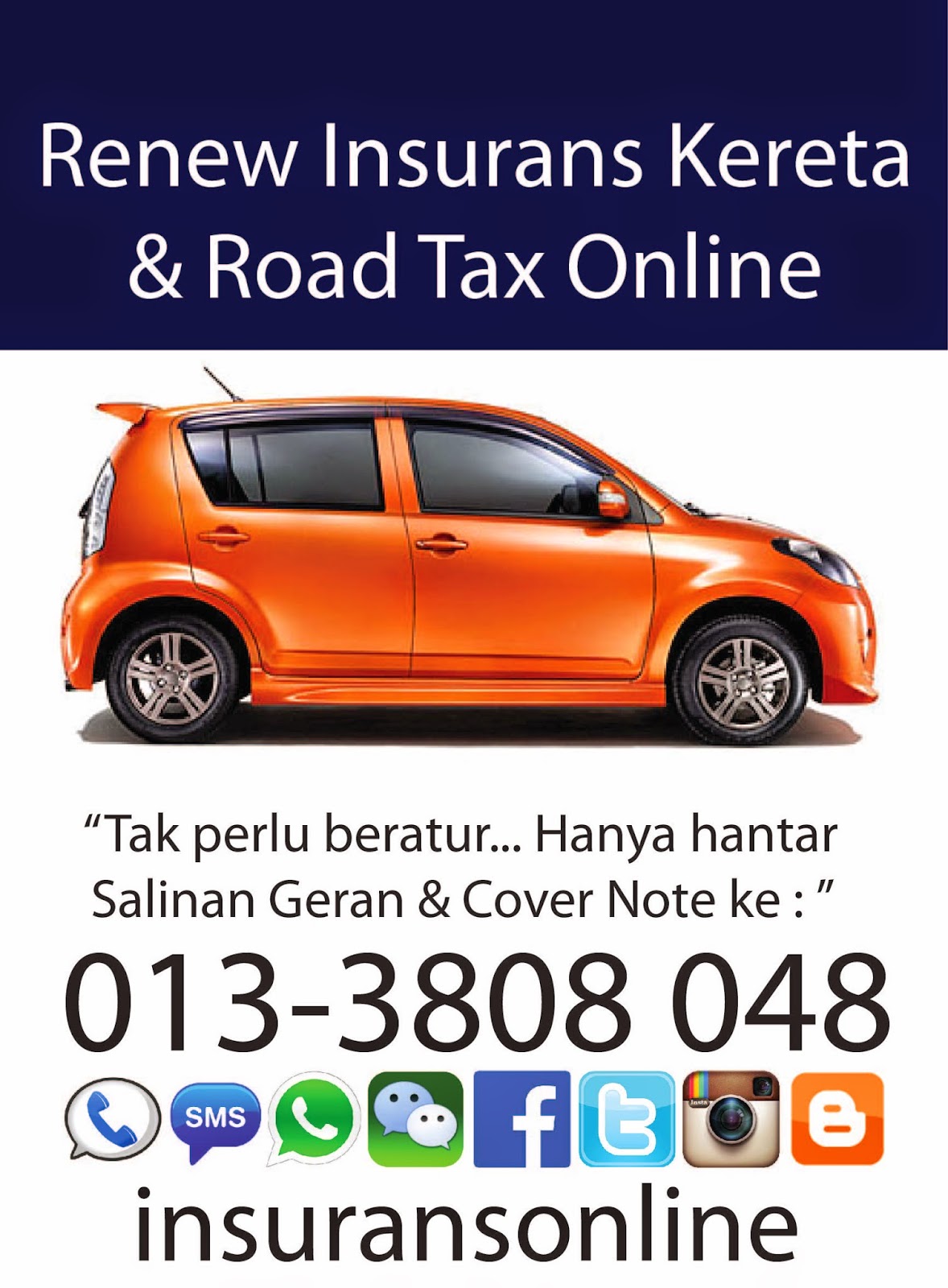 Renew Insuran dan Road Tax ~ Abang Insuran