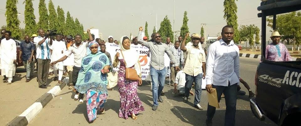 Photos from an ongoing protest against Rivers State governor, Nyesom ...