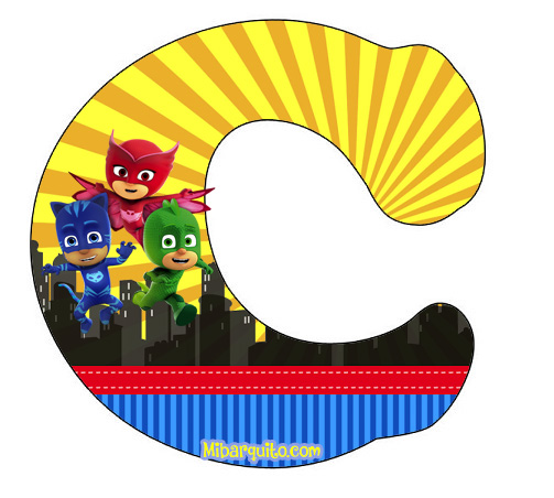 Alfabeto de PJ Masks en la Ciudad. - Oh my Alfabetos!