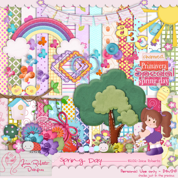 Joicinha Artes Digitais: JR_Spring_Day_Kit Scrap Digital