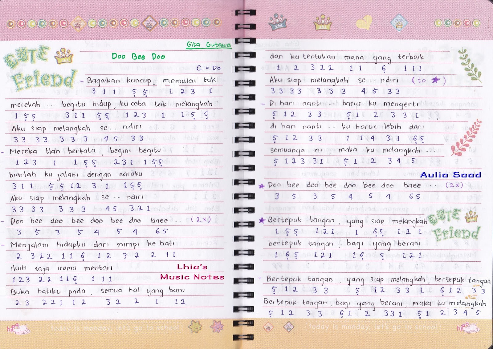 not angka lagu sempurna | Lhia's Music Notes