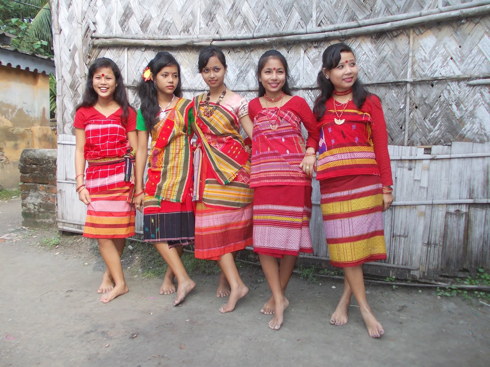 A S S A M: Girls of Tangla Adarsha Bidyapith ready for Rabha dance in ...