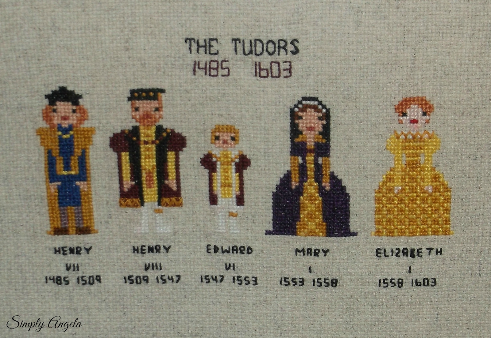 Simply Angela : Something to Stitch About: Tudor Cross Stitch Pattern ...