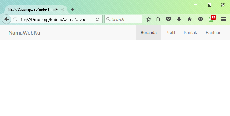 Cara Merubah Warna Navbar di Bootstrap - ATwiwit.Net