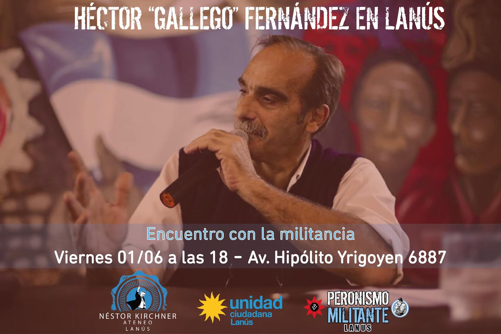 Héctor "El Gallego" Fernández en el Ateneo Néstor Kirchner Lanús