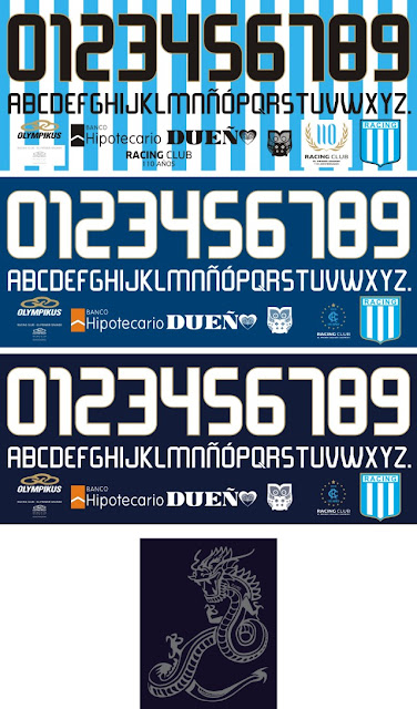 Racing Club 2013 tipografìa