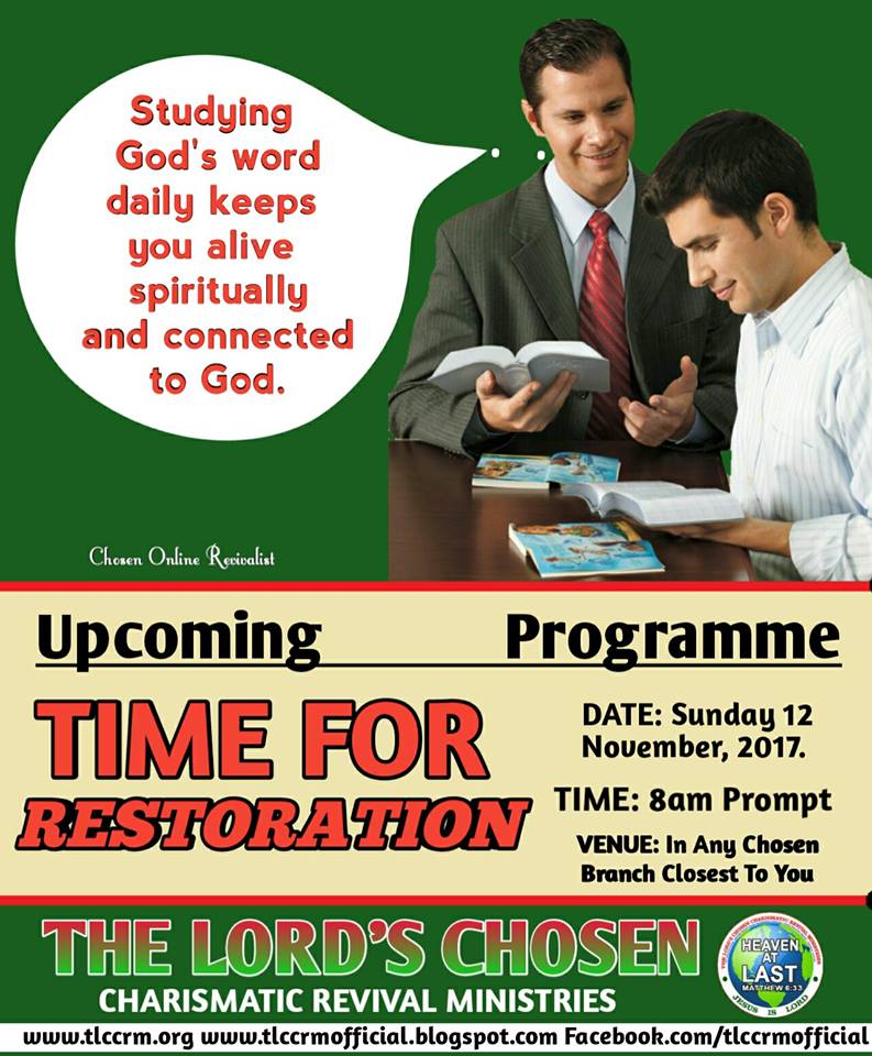 THE CHOSEN DAILY DEVOTIONAL…THEME: THE WORD OF GOD MAKES FOR LIFE