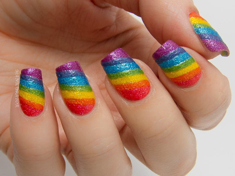 OPI Brazil Textures Rainbow Nail Art