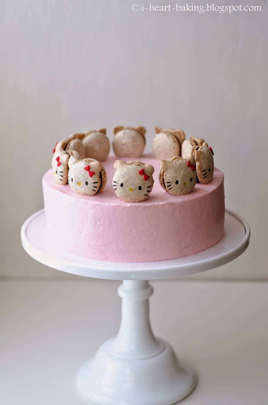 i heart baking!: hello kitty macaron cake with neapolitan layers (and ...