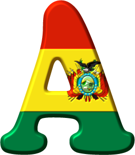 Alfabeto con la Bandera de Bolivia. - Oh my Alfabetos!
