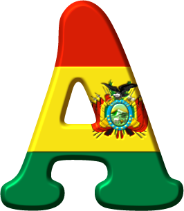 Alfabeto con la Bandera de Bolivia. - Oh my Alfabetos!