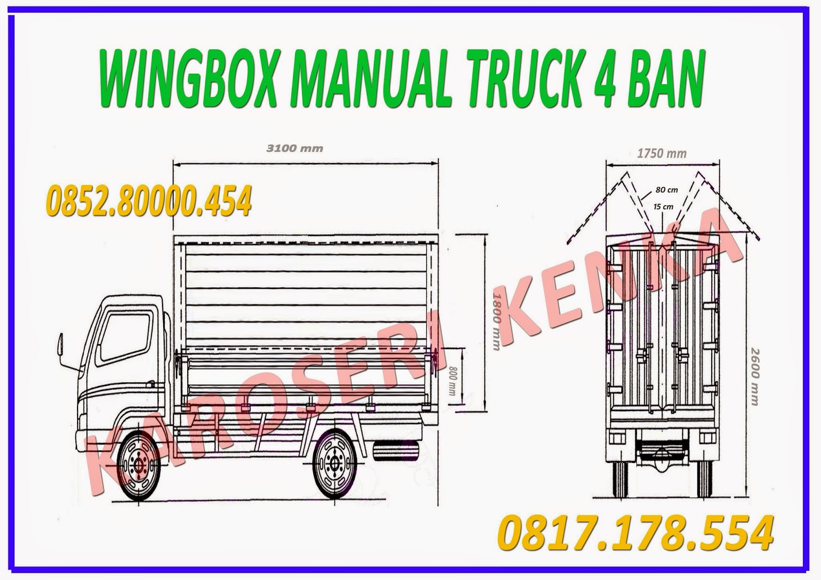 JASA PEMBUATAN KAROSERI WINGBOX >> KAROSERI KENKA