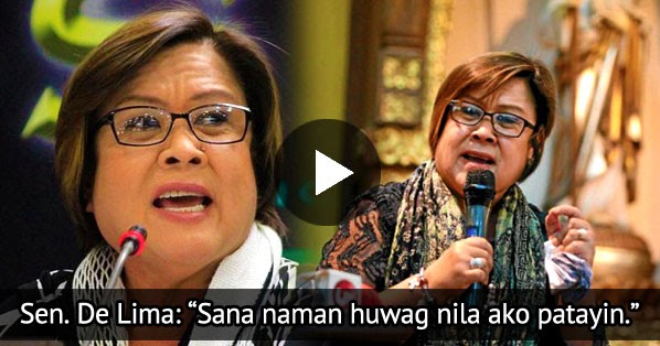 LA SOLIDARIDAD: Sen. De Lima Abot Langit Na Ang Takot: "Sana Naman ...