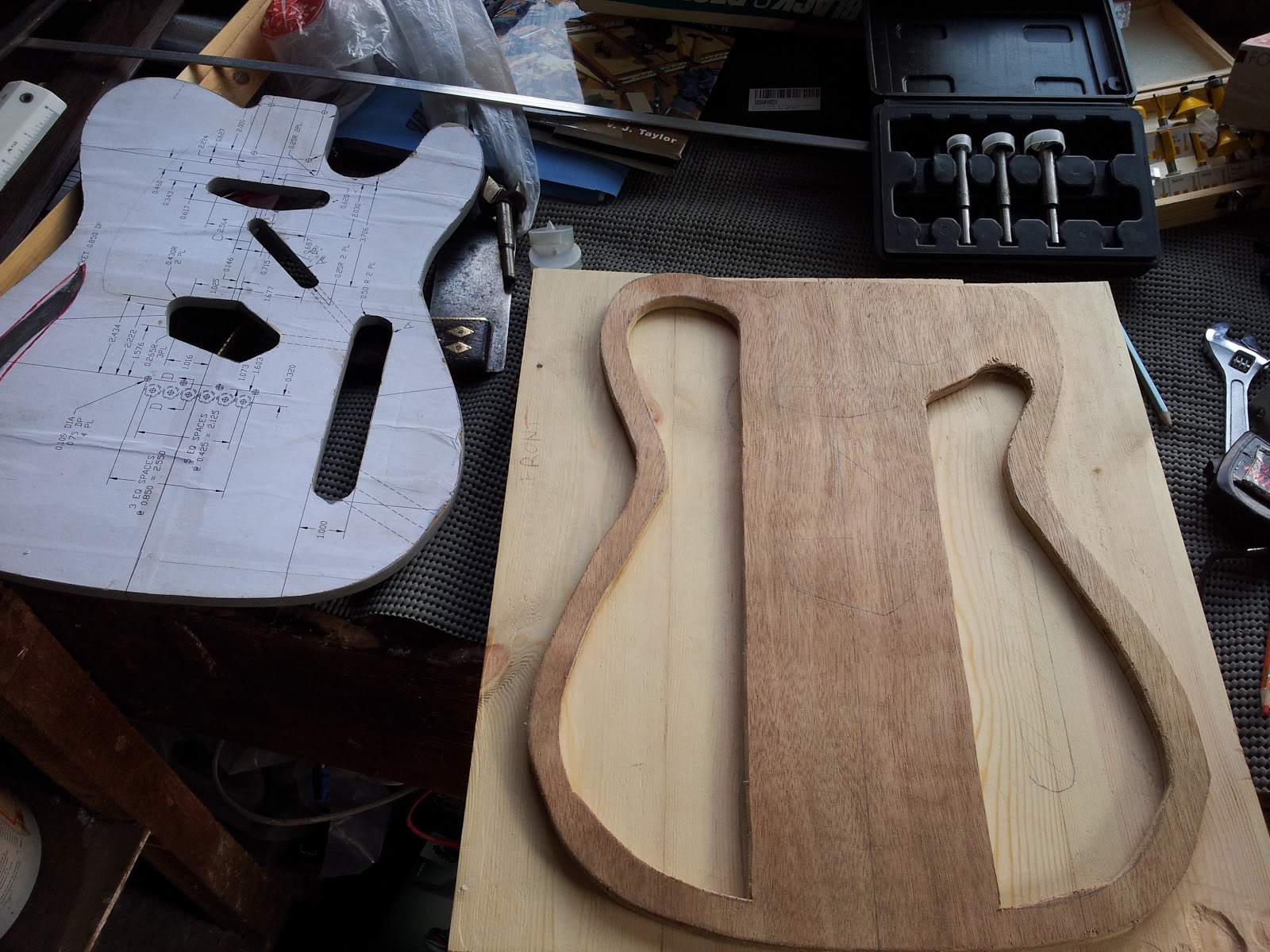 DLP Guitars: Telecaster Project - 7 - Body Cavity Routing Template
